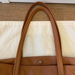 Flattered | Bags | Flattered Luka Leather Tote Bag In Cognac Euc | Poshmark